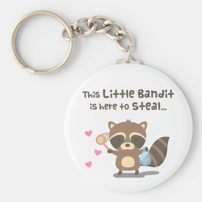 Cute Love Little Masked Bandit Raccoon Keychain | Zazzle