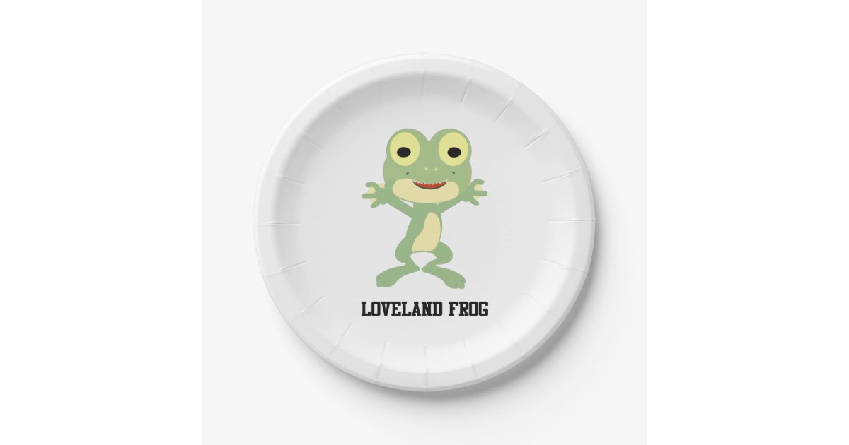Cute Loveland Frog Paper Plates | Zazzle