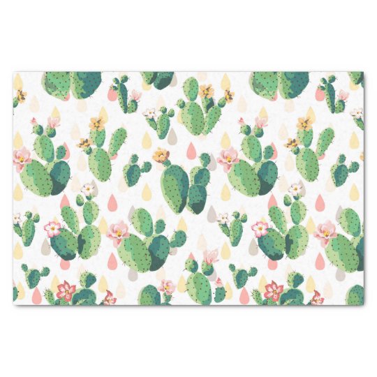 Cute Lovely Cactus Tissue Paper | Zazzle.com