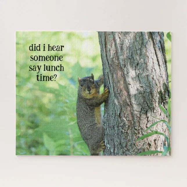 Cute lunch time squirrel, nature lover's jigsaw puzzle | Zazzle