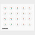 Cute Maid House Pink Glitter Cleaning Service Classic Round Sticker ...