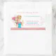 Cute Maid House Pink Glitter Cleaning Service Rectangular Sticker | Zazzle