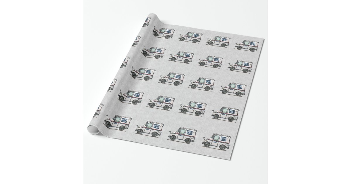 Cute Mail Truck Wrapping Paper | Zazzle