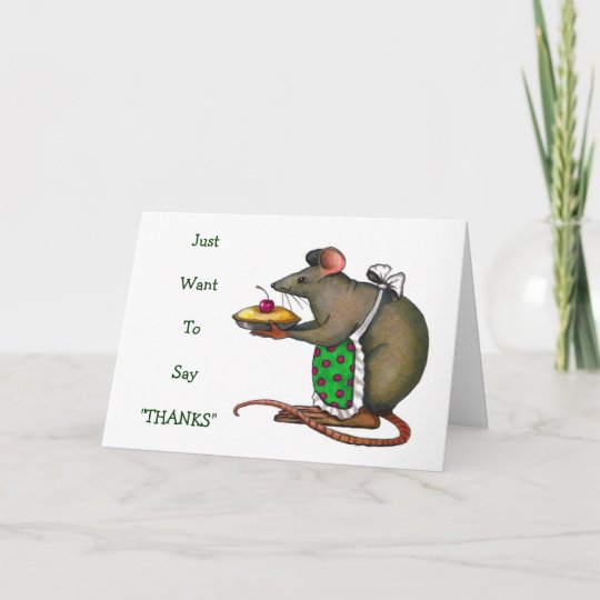 Cute Mama Rat With Pie: Drawing: Thank You | Zazzle.com