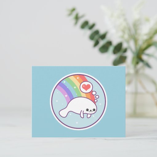Cute Manatee Postcard | Zazzle
