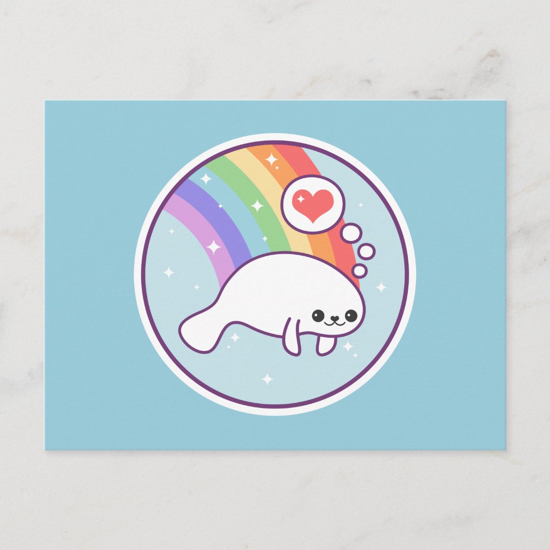 Cute Manatee Postcard | Zazzle