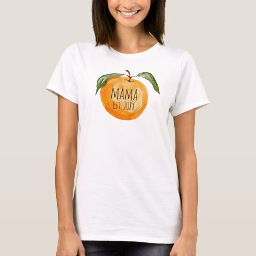 Cute Mandarin Orange Mama Mom Child Matching T-Shirt | Zazzle