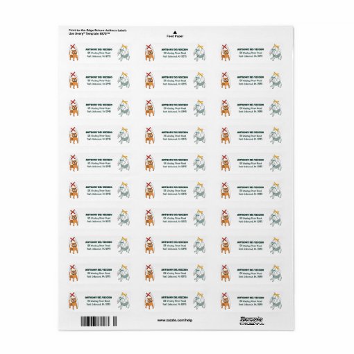Cute Marionette Puppets Puppeteers Return Address Label | Zazzle