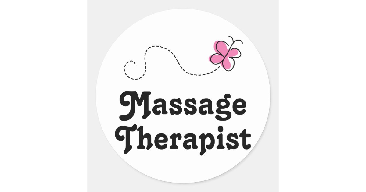 Cute Massage Therapist Classic Round Sticker Zazzle