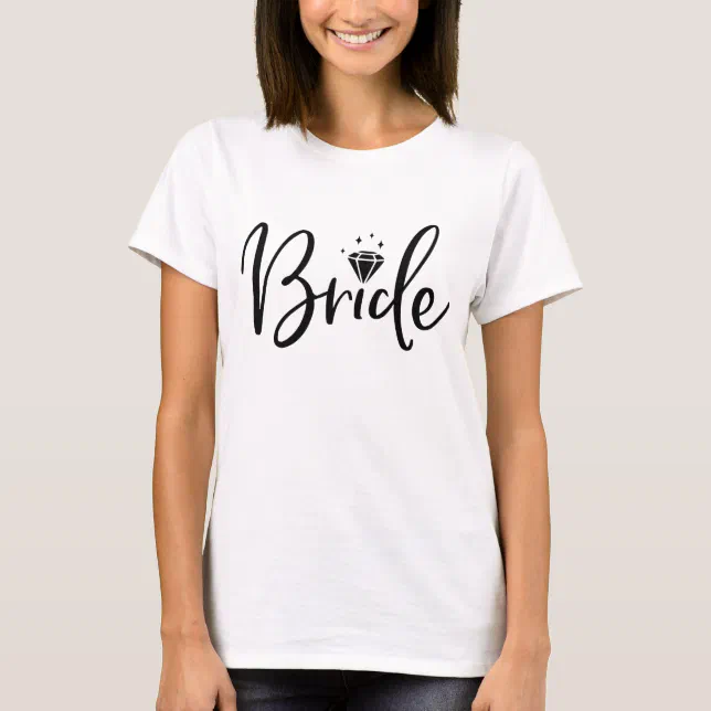 Cute Matching Bride Groom Wedding T-Shirt | Zazzle