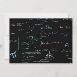 Cute Math Formulas Birthday Party Invitation | Zazzle