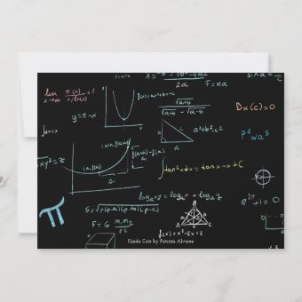 Cute Math Formulas Birthday Party Invitation | Zazzle