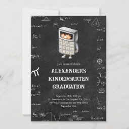 Cute Math Kids Kindergarten Graduation Invitation | Zazzle