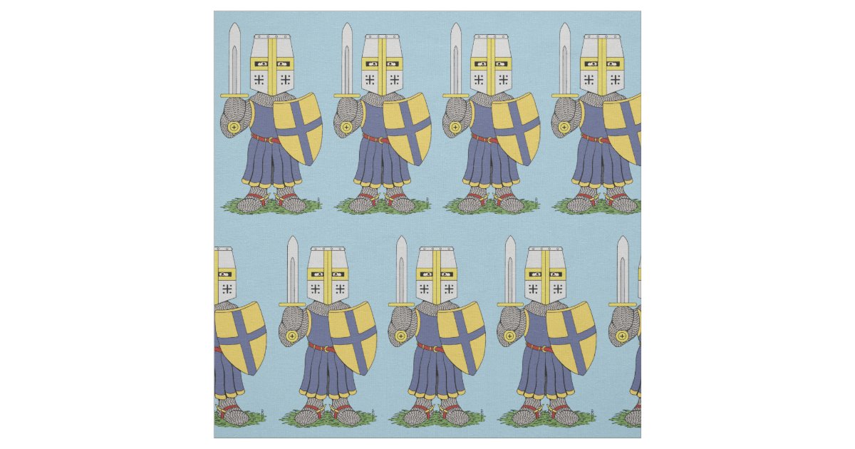 Cute Medieval Knight Fabric | Zazzle