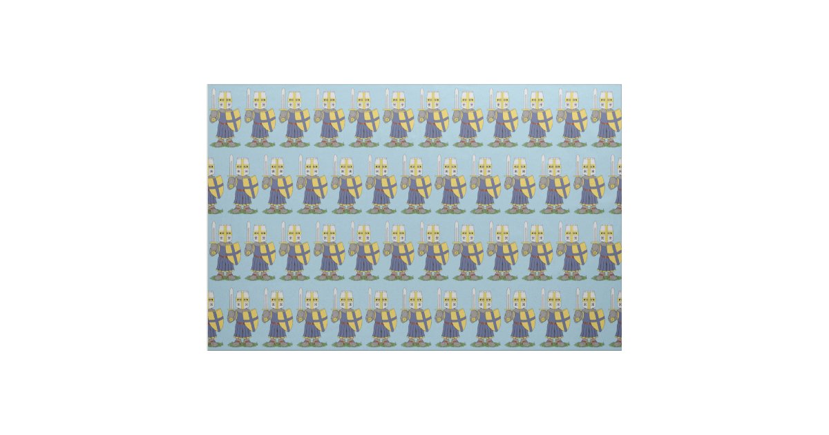 Cute Medieval Knight Fabric | Zazzle