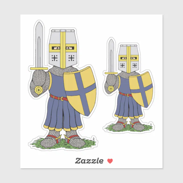 Cute Medieval Knight Sticker | Zazzle