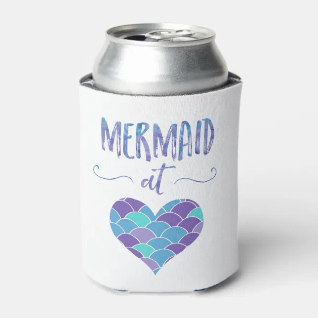 Cute Mermaid at Heart Can Can Cooler | Zazzle
