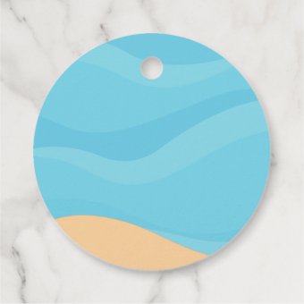 Cute Mermaid Girl Beach Custom Kids Birthday Party Favor Tags | Zazzle