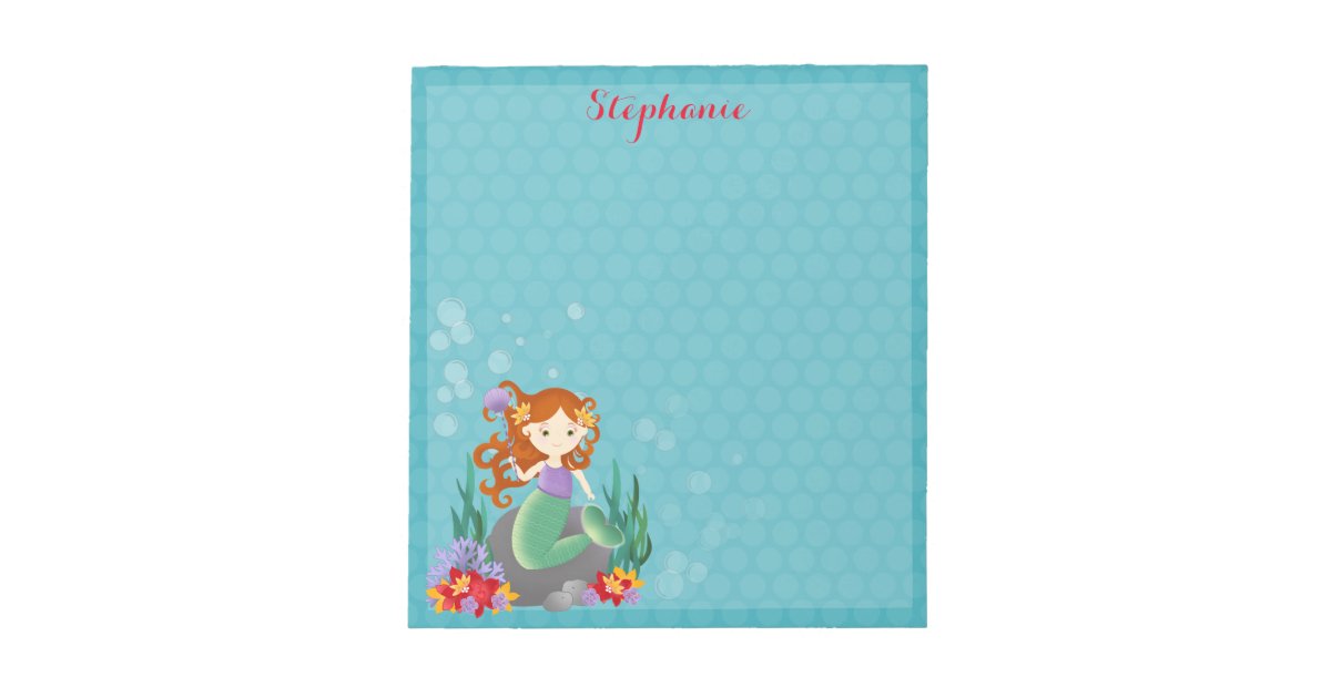 Cute Mermaid Notepad | Zazzle