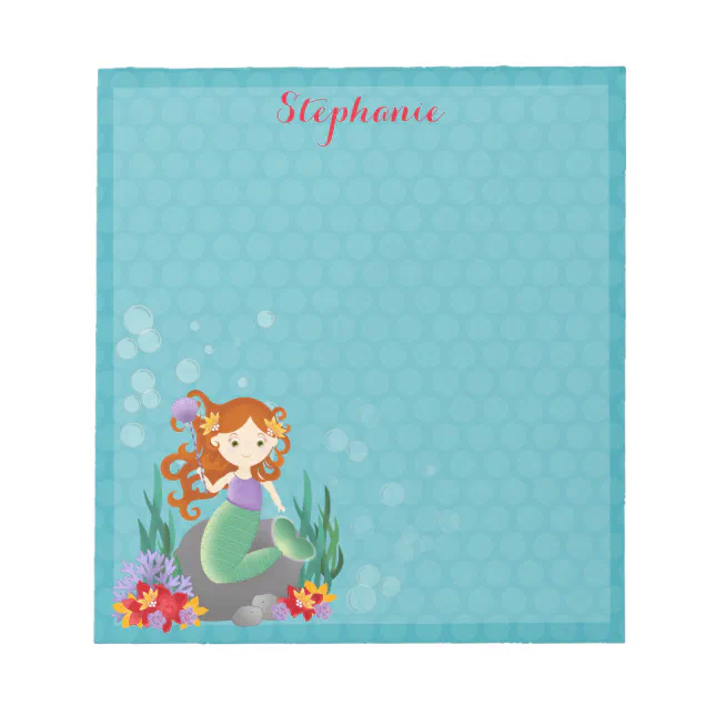 Cute Mermaid Notepad | Zazzle