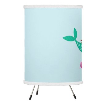 Cute Mermaid Personalized Blue Tripod Lamp | Zazzle