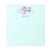 Cute Mermaid Personalized Kids Notepad | Zazzle