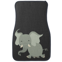 Cute Merry Cartoon Elephant Car Mats | Zazzle