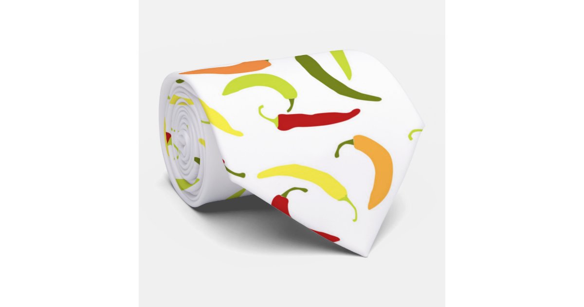 Cute Mexican Fiesta chili peppers Neck Tie | Zazzle