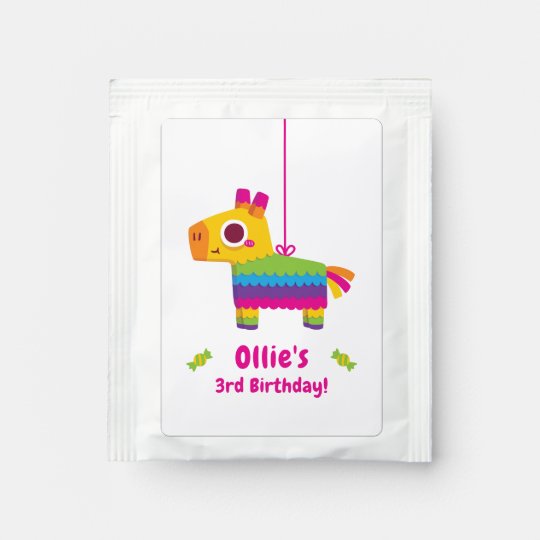 Cute Mexican Pinata Kids Birthday Party Tea Bag Drink Mix | Zazzle.com