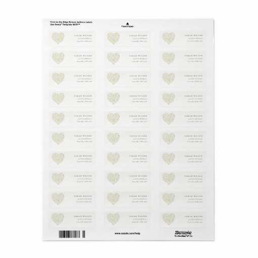 Cute Minimal Dusky Green Floral Heart Address Label | Zazzle