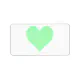 Cute Mint Green Heart Label | Zazzle