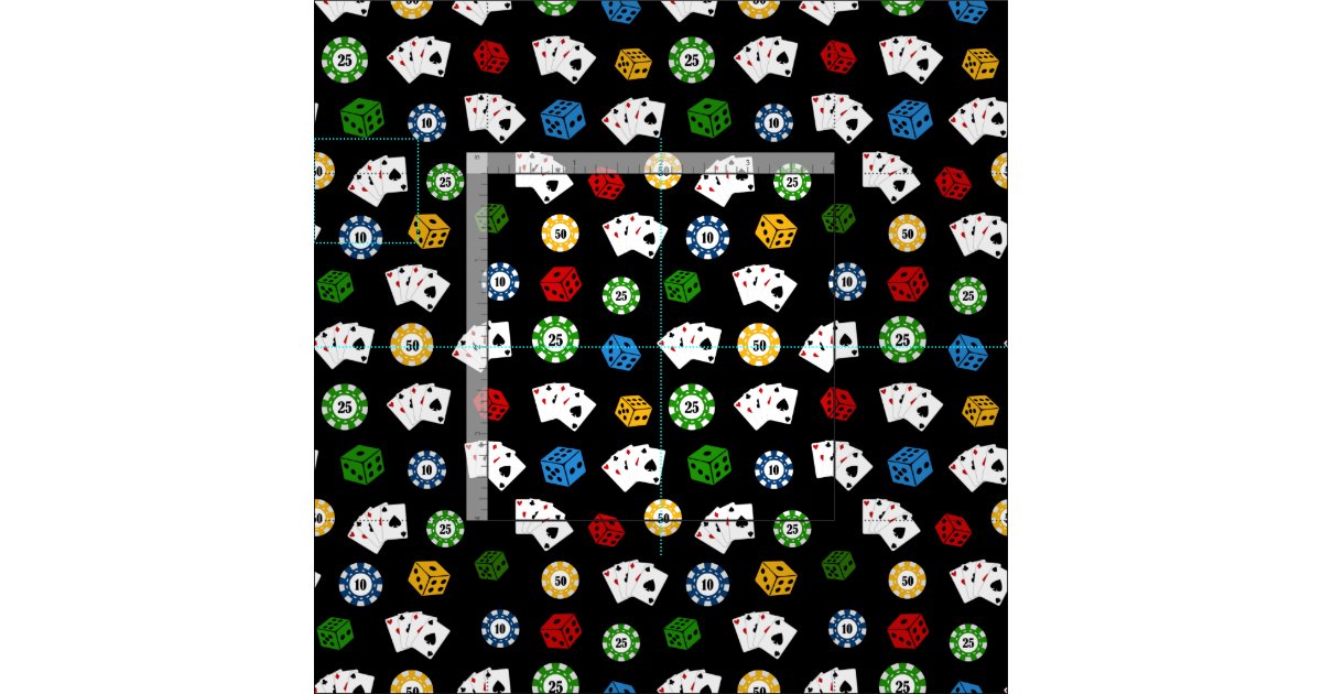 Cute mixed casino gambling pattern material fabric | Zazzle