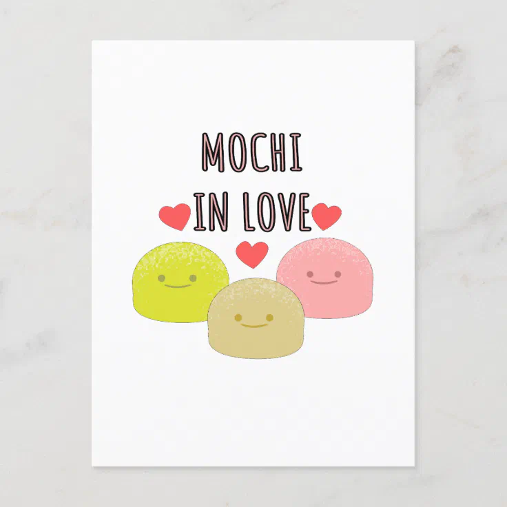 Cute Mochi Cartoon Drawings Postcard | Zazzle
