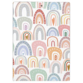 Cute Modern Assorted Pastel Rainbow Teacher Clipboard | Zazzle