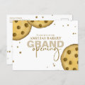 Cute Modern Bakery Grand Opening Whimsical Cookie Postcard | Zazzle