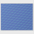 Cute Modern Blue Personalized Script Name Wrapping Paper | Zazzle