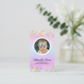 Cute Modern Glitter Face Painter Photo Business Card | Zazzle