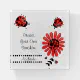Cute Modern Red Ladybug Personalized Paperweight | Zazzle
