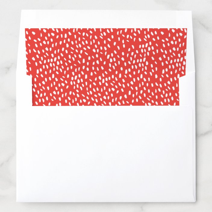 Cute Modern Red & White Dot Pattern Envelope Liner | Zazzle.com