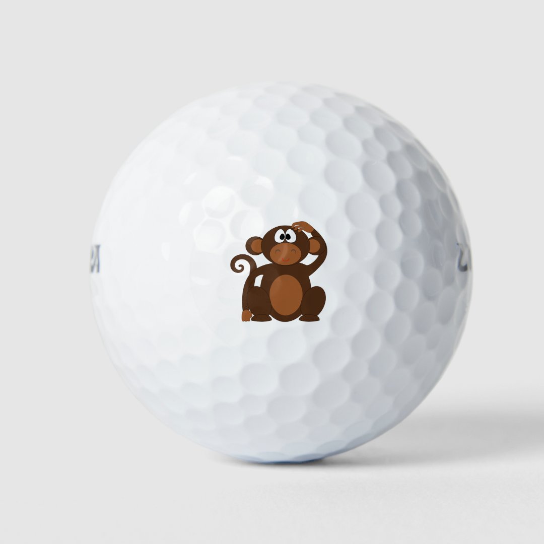 Cute Monkey Golf Balls | Zazzle