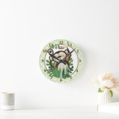 Cute Monkey Personalized Wall Clock | Zazzle