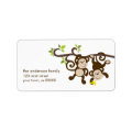 Cute Monkeys Label | Zazzle