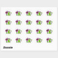 Cute Monogram Letter K Greeting Text Expression Classic Round Sticker ...