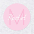 Cute Monogrammed Girl's Name | Soft Pink & White Labels | Zazzle