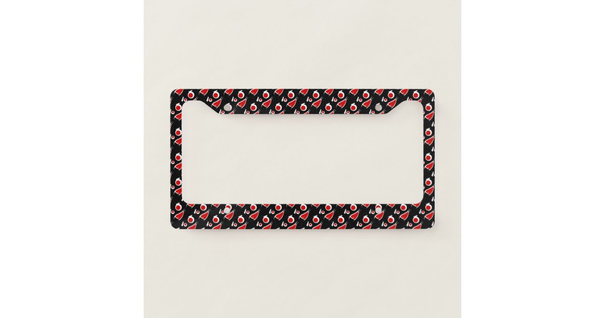 Cute monster face patterns license plate frame | Zazzle