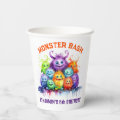 Cute Monsters Kids Birthday Party Paper Cups | Zazzle