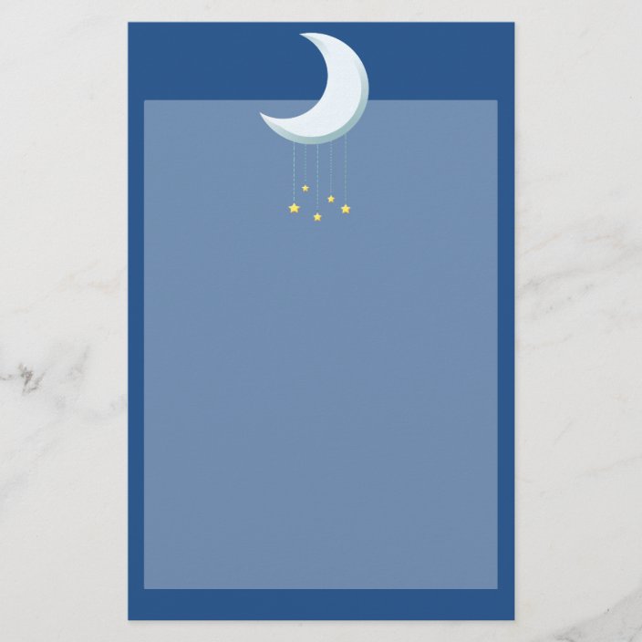 Cute moon Stationary Stationery | Zazzle.com