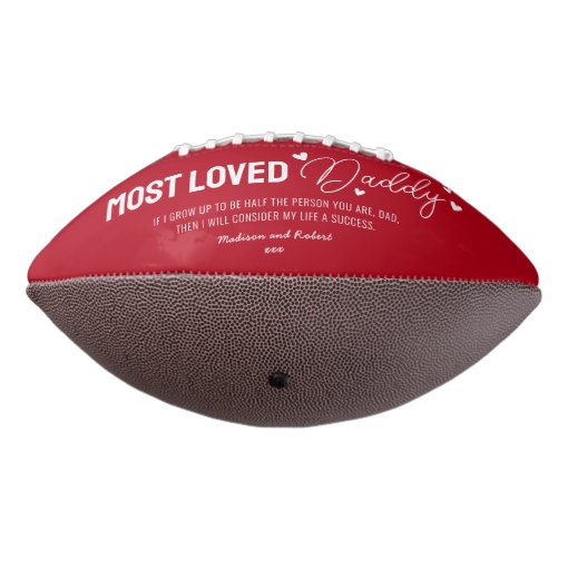 Cute Most Loved Daddy Fathers Day Photo Football | Zazzle
