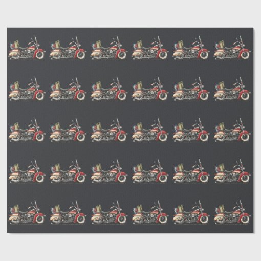 Cute Motorcycle Wrapping Paper | Zazzle