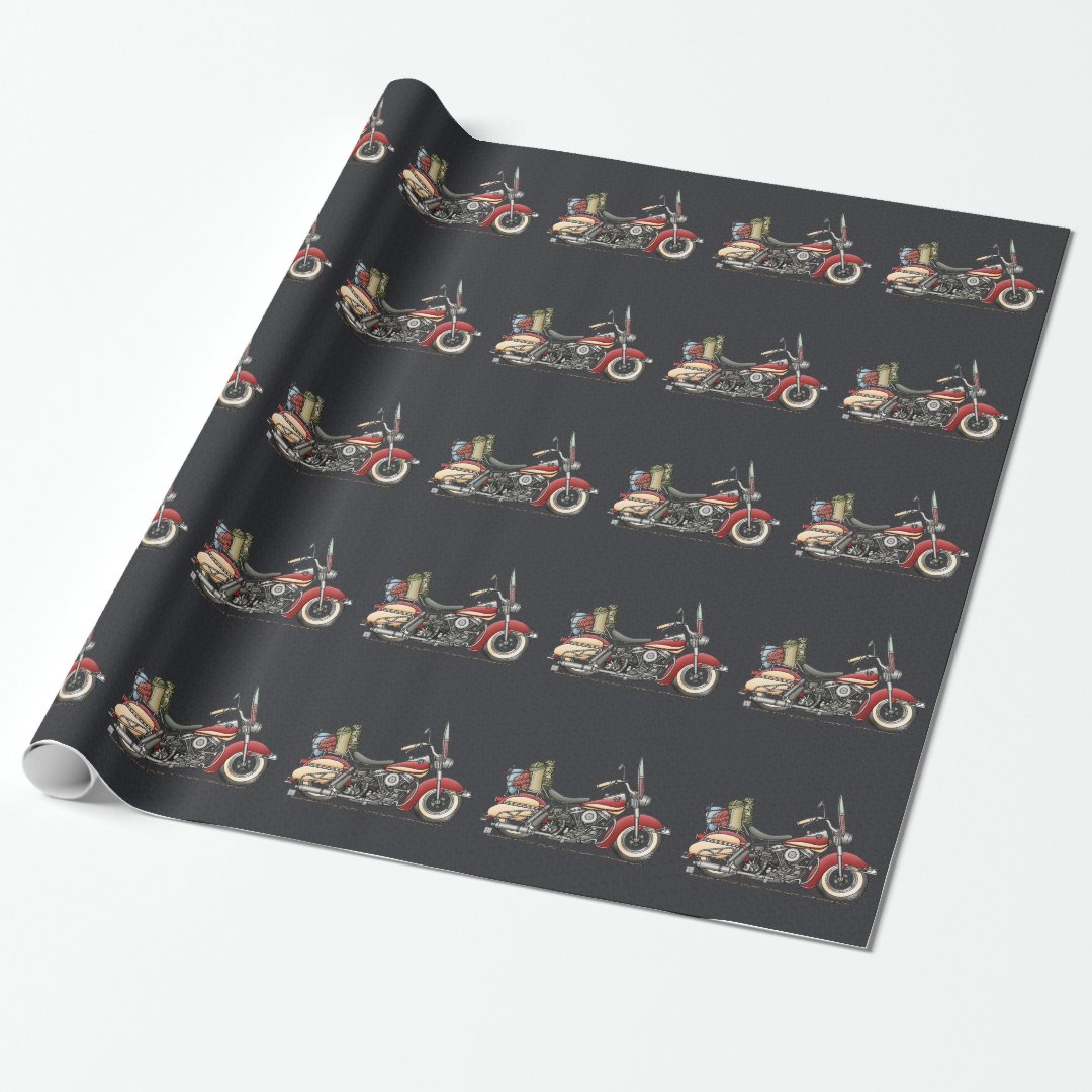 Cute Motorcycle Wrapping Paper | Zazzle